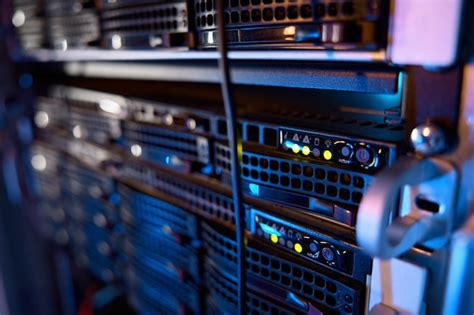 Rack De Servidores Con Hardware De Supercomputadora Y Blades De