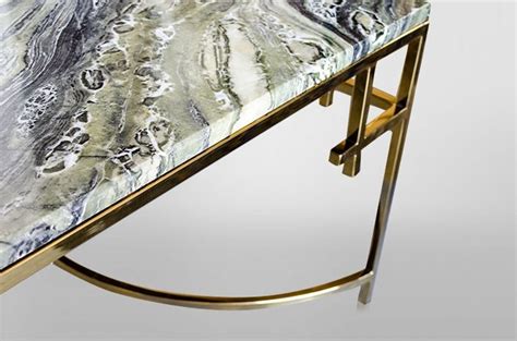 Casa Padrino Art Deco Couchtisch Gold Metall Marmor 130 X 70 Cm