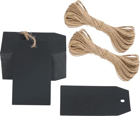 G2PLUS 100PCS Étiquettes Kraft Étiquette Cadeaux 4x7cm Kraft Étiquettes