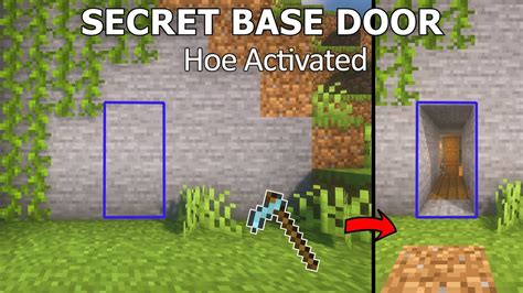 Minecraft HOE ACTIVATED Secret Base Door Redstone Builds YouTube
