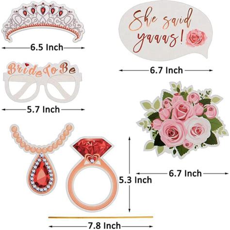 Wedding Photo Props Rose Gold Pcs Hen Party Photo Booth Props Team