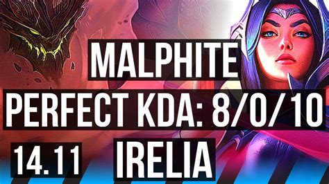 MALPHITE Vs IRELIA MID 8 0 10 Legendary EUW Master 14 11 YouTube