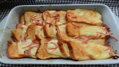 Pain perdu salé jambon raclette Un vrai délice Recette Facile