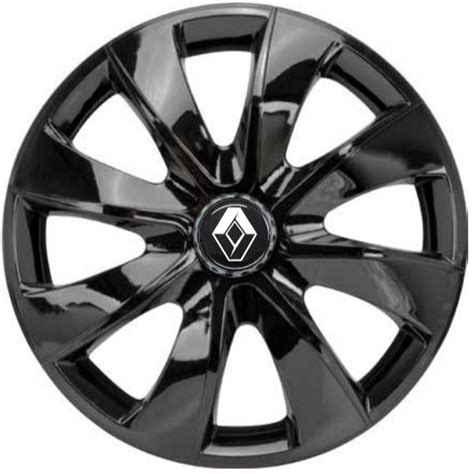 Jogo Calotas Esportivas Prime Black Aro Renault Clio Sandero Logan