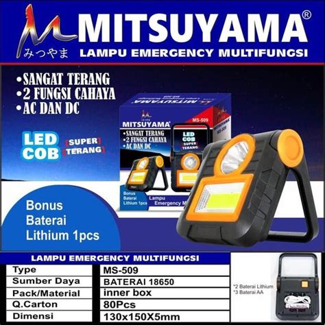 Jual Lampu Emergency LED Multifungsi COB 20 Watt MS 509 Mitsuyama Di