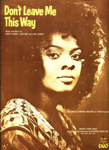 THELMA HOUSTON DON T LEAVE ME THIS WAY SHEET MUSIC PIANO V GUITAR