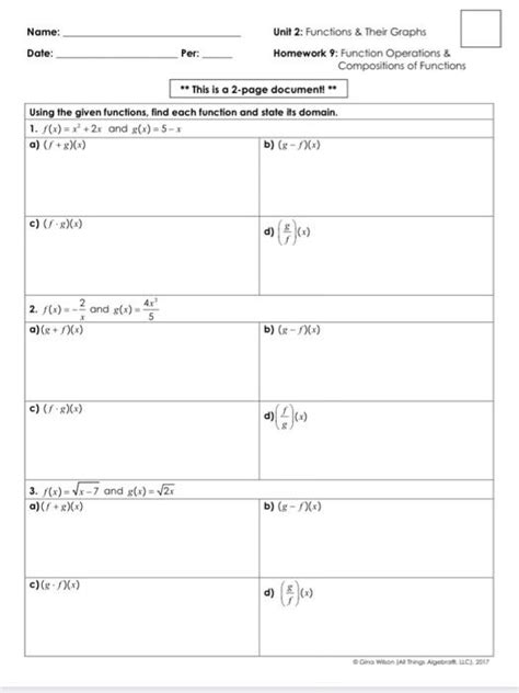 solved per name unit 2 functions and their graphs date