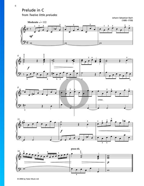 Praeludium C Dur BWV 939 Noten Piano Solo Von Johann Sebastian