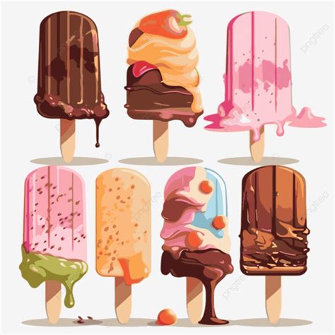 Barras De Helado Vector Png Sticker Clipart La Colecci N De Paletas