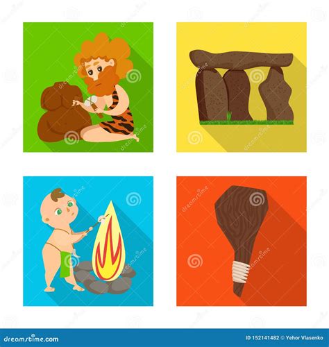 Vector Design Of Evolution And Prehistory Logo Collection Of Evolution