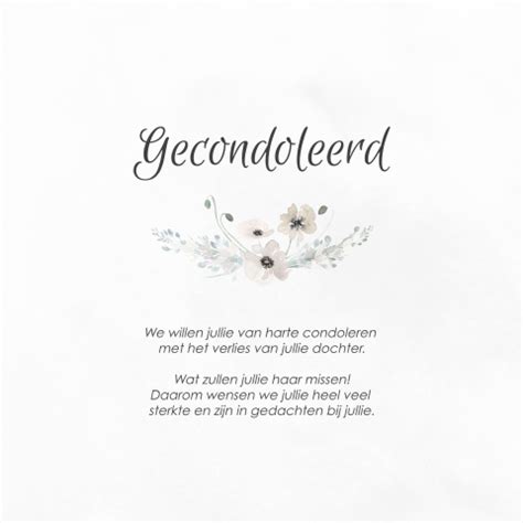 Stijlvolle Condoleance Kaart Met Goudfolie En Hartje