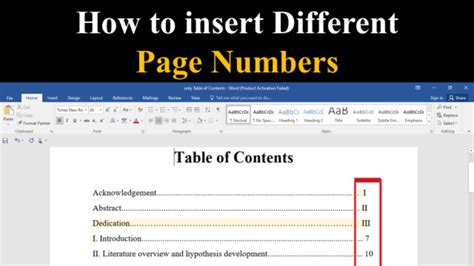 How To Insert Roman Numerals And English Numbers In Ms Word How To