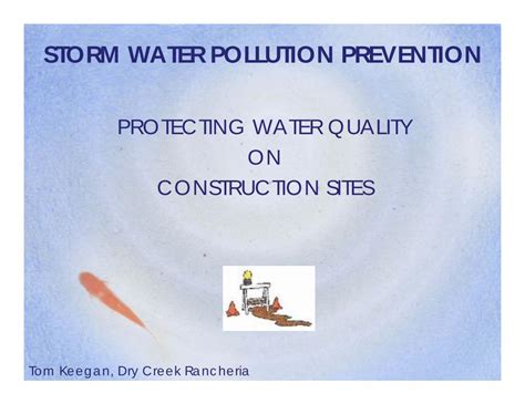 PDF Storm Water Pollution Prevention Protecting Water Quality On