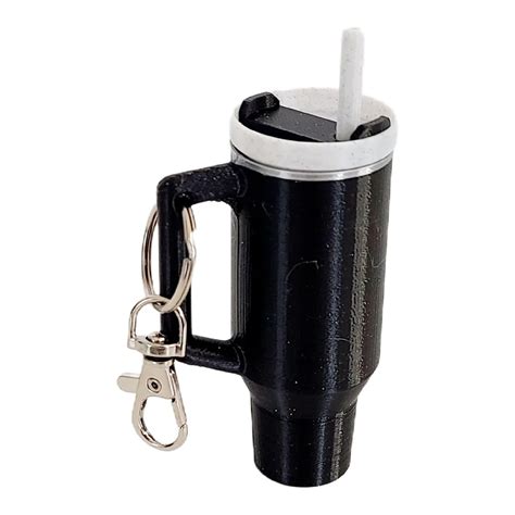Miniature Stanley Tumbler Cup Replica Keychain 3D Printed Desk