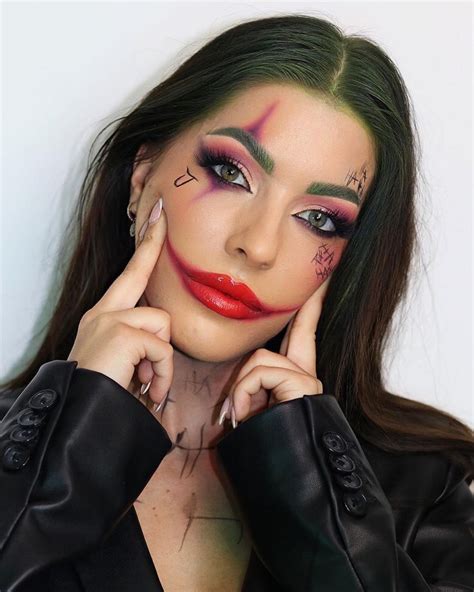 Captivating Female Joker Makeup For Halloween