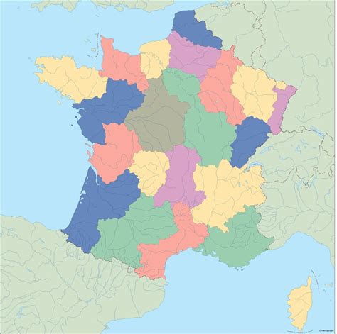 France Blind Map Illustrator Vector Eps Maps Eps Illustrator Map