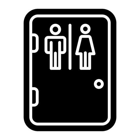 Premium Vector Toilet Glyph Solid Black Illustration