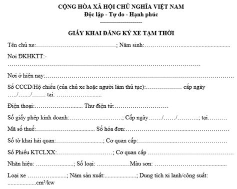 Form M U Ng K Xe Ra V O C Ng H Ng D N Chi Ti T Trung T M O T O