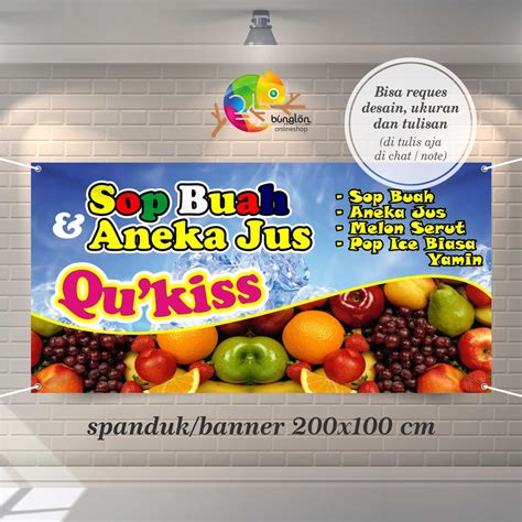 Jual Size X Cm Spanduk Banner Sop Buah Aneka Juice Jus