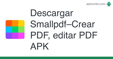 Smallpdfcrear Pdf Editar Pdf Apk Android App Descarga Gratis