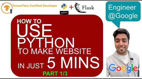 build website in 5 mins using python part 1 3 python tutorials for beginners python ai