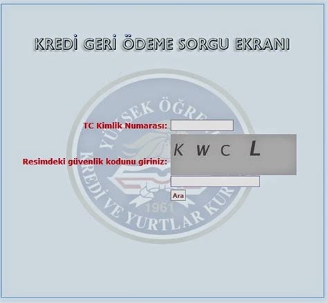 Öğrenim Kredisi Borç Sorgulama Online Sorgulama Merkezi
