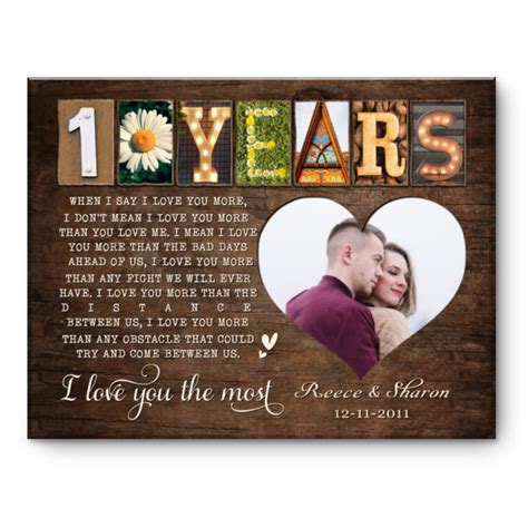 10th Year Anniversary Gift 10th Anniversary Gift 10 Year Anniversary