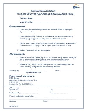 Fillable Online Interconnection Application Forms SECO Energy Fax