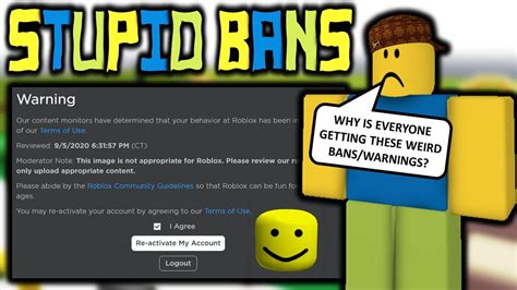 Roblox Moderation Team Is Crazy Recent Funny BANS WARNINGS YouTube