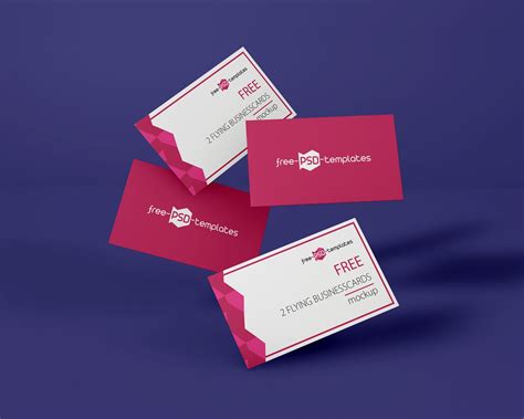 Mockup de cartão de visitas flutuando Grátis Criativo Design