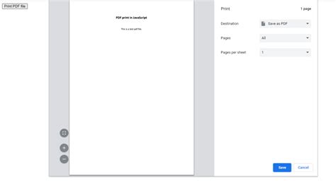 print pdf file in javascript delft stack
