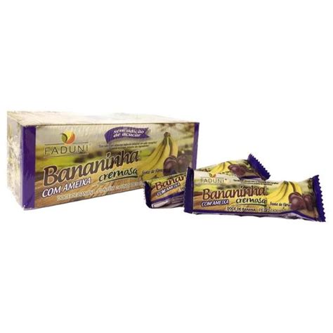 Kit 4 Cxs Bananinha Cremosa Sem Adição De Açúcar Ameixa FADUNI