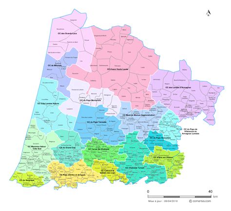 Carte Des Intercommunalit S Des Landes Avec Communes