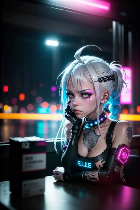 Dopamine Girl K Digital Photo Of Delinquent Street Cyber Punk
