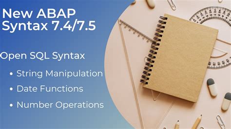 new abap syntax 7 4 7 5 open sql syntax date number string functions youtube