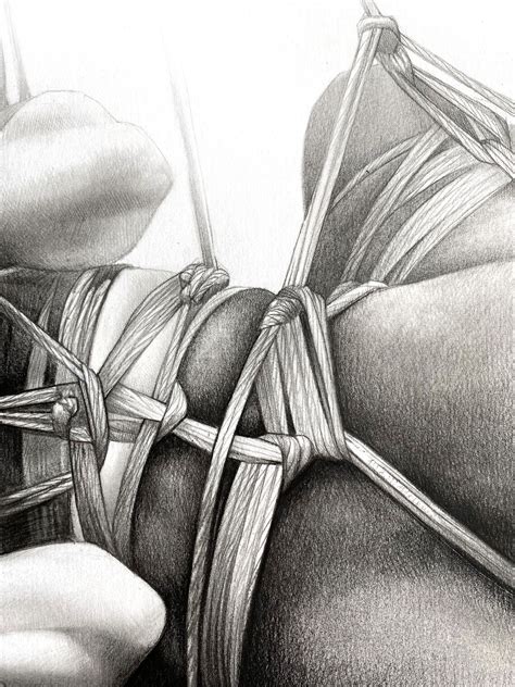 SHIBARI Original Drawing Shibari Art BDSM Rope Bondage Illustration