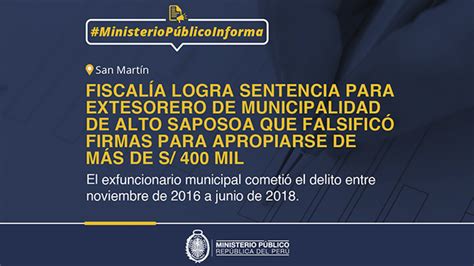 Fiscalía logra sentencia para extesorero de municipalidad de Alto