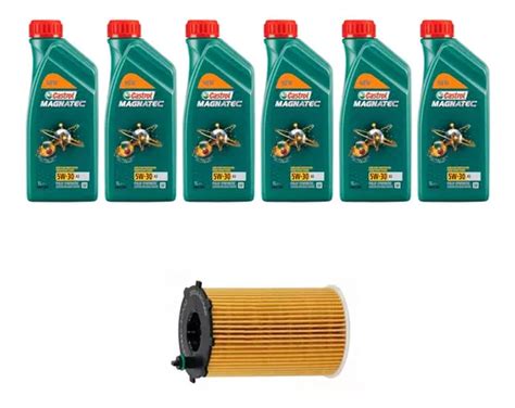 Kit Troca Óleo Castrol 5w30 Grand Carnival Ex 3 3 V6 24v 16