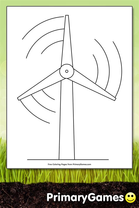 Wind Turbine Coloring Page