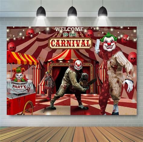 Amazon Horror Circus Theme Halloween Photography Background Clown