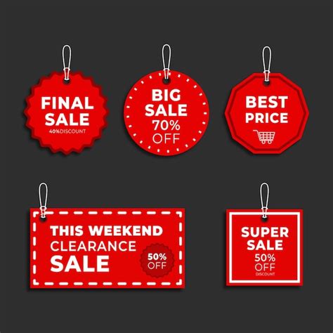 Premium Vector Variety Of Price And Discount Label For Sales Label