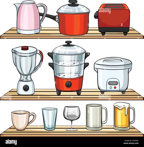 Different Kind Of Kitchen Appliances Stock Vector Image Art Alamy