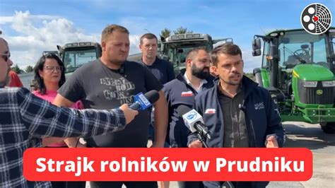 Michał Kołodziejczak Strajk rolników w Prudniku tragiczna sytuacja