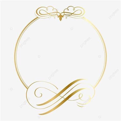 Pin By On Floral Logo Design Gold Circle Frames Circle