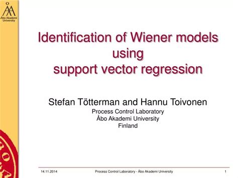 ppt identification of wiener models using support vector regression powerpoint presentation