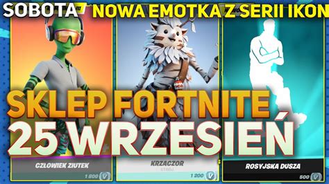SKLEP FORTNITE 25 09 21 SOBOTA NOWA EMOTKA Z SERII IKON KRZACZOR