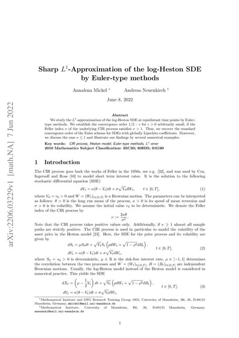 sharp l 1 approximation of the log heston sde by euler type methods deepai