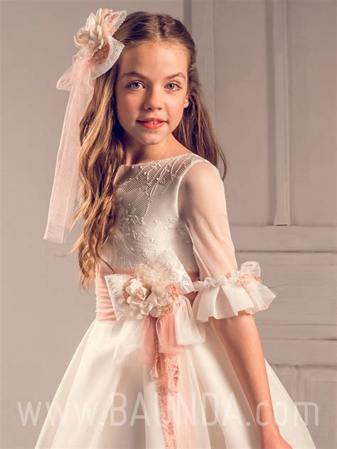Vestido comunión blanco roto 2019 Marla modelo J196 Madrid y online