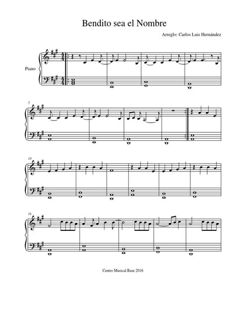 Pdf Partitura Bendito Sea El Nombre Dokumen Tips