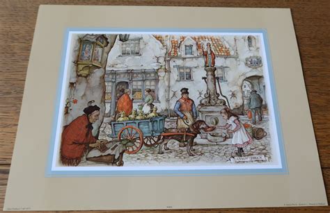 Kantklossen Anton Pieck Prent Pd Vlaamse Melkboer En